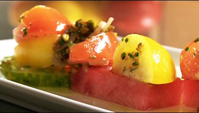 Salade de melon d'eau sous vide - Glouton