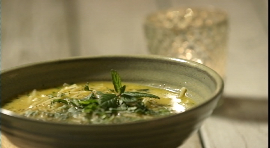 Soupe aux vermicelles, citron et menthe - Glouton
